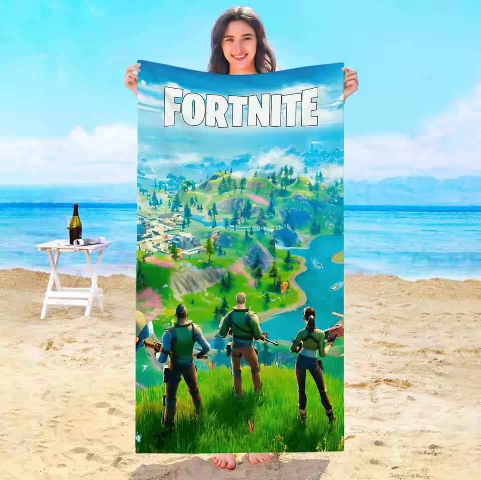 Fortnite Towel for Kids & Teens | Beach, Pool & Bath Gamer Towel - Zirconic