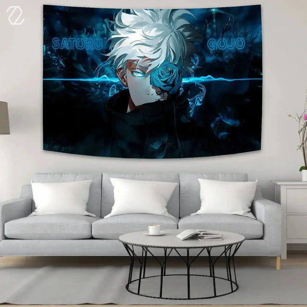 Gojo Satoru Jujutsu Kaisen Tapestry Flag – Anime Garage & Outdoor Decor ...