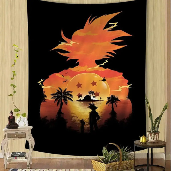 Goku Wall Tapestry – Dragon Ball Z Anime Room Decor | Zirconic - Zirconic