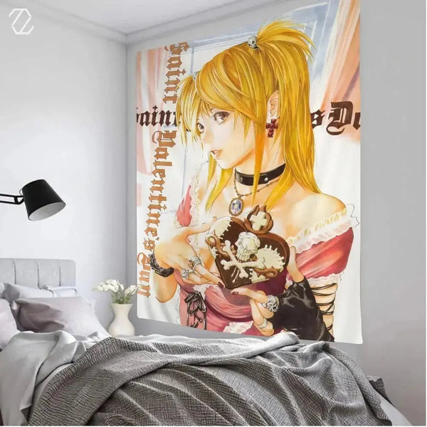 Misa Amane Death Note Tapestry – Gothic Anime Wall Art - Zirconic