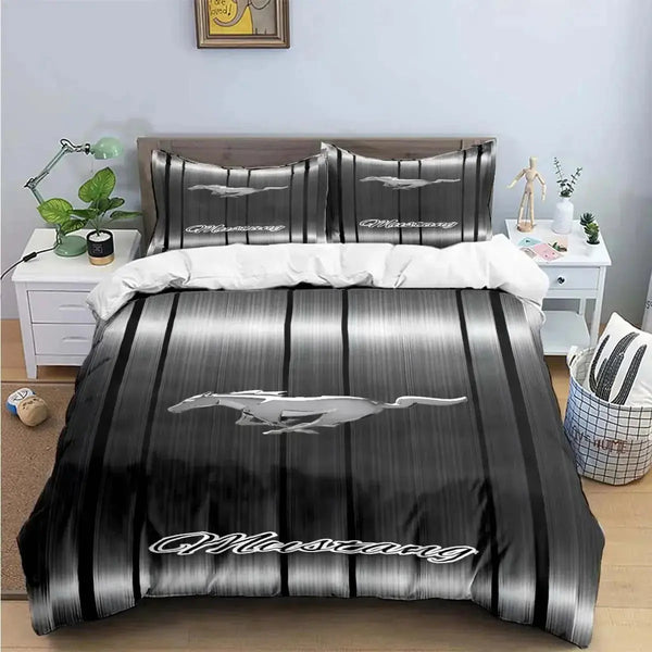 Mustang Duvet Cover Set – Bold Bedding for Car Lovers - Zirconic