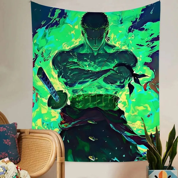 Roronoa Zoro Anime Wall Hanging – One Piece 3D Anime Tapestry - Zirconic