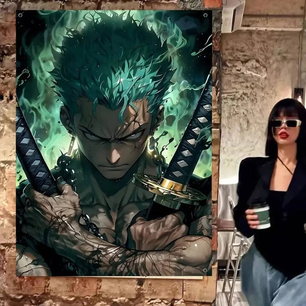 Roronoa Zoro Wall Art – One Piece Wall Tapestry | Zirconic - Zirconic