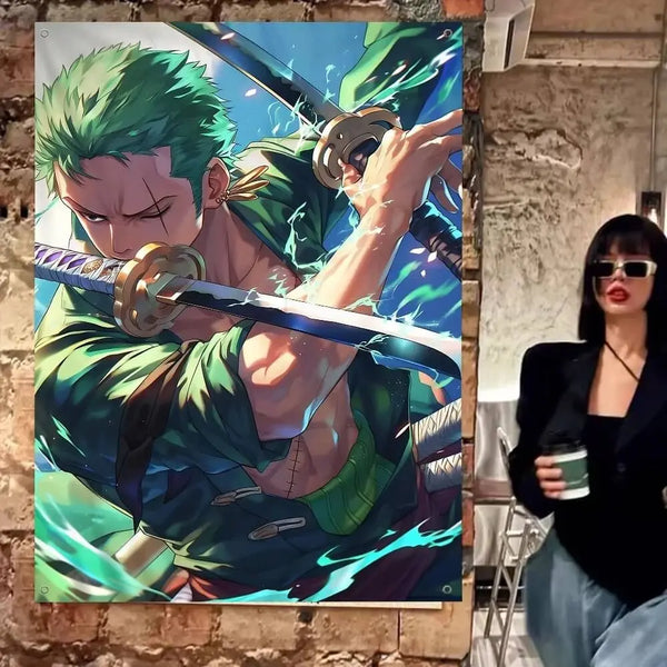 Roronoa Zoro Wall Tapestry – One Piece Room Decor | Zirconic - Zirconic