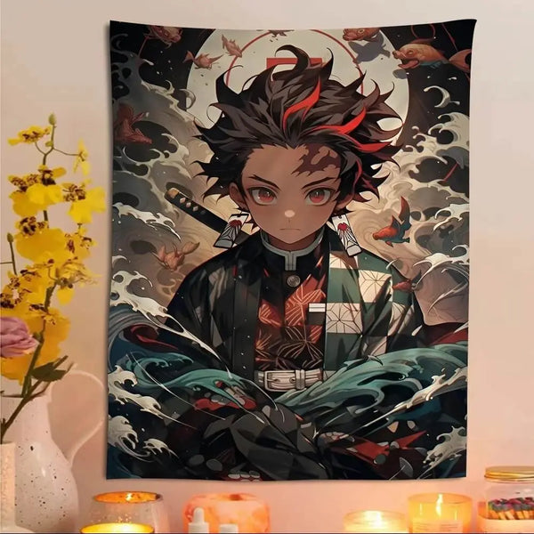 Tanjiro Kamado Anime Wall Panel Tapestry – Demon Slayer Fans Worldwide ...